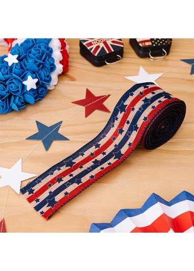 Red American Flag Roll Decorative Ribbon | modlily.com - USD 9.98