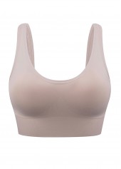 Skin Color Seamless Scoop Sports Bra | modlily.com - USD 23.98