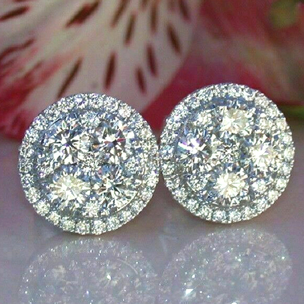 Silver Round Design Geometric Alloy Earrings | modlily.com - USD 11.98