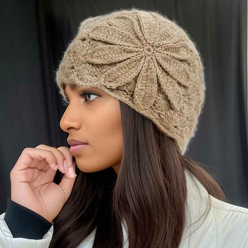 Light Camel Color Mohair Material Hat | modlily.com - USD 21.98