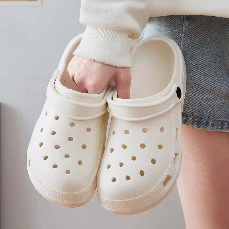 Beige EVA Round Toe Falt Sliders | modlily.com - USD 22.98